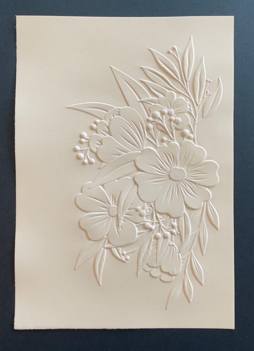 Blooms and Berries Embossed and Die Cut, Embossing Cardstock, Flowers ...