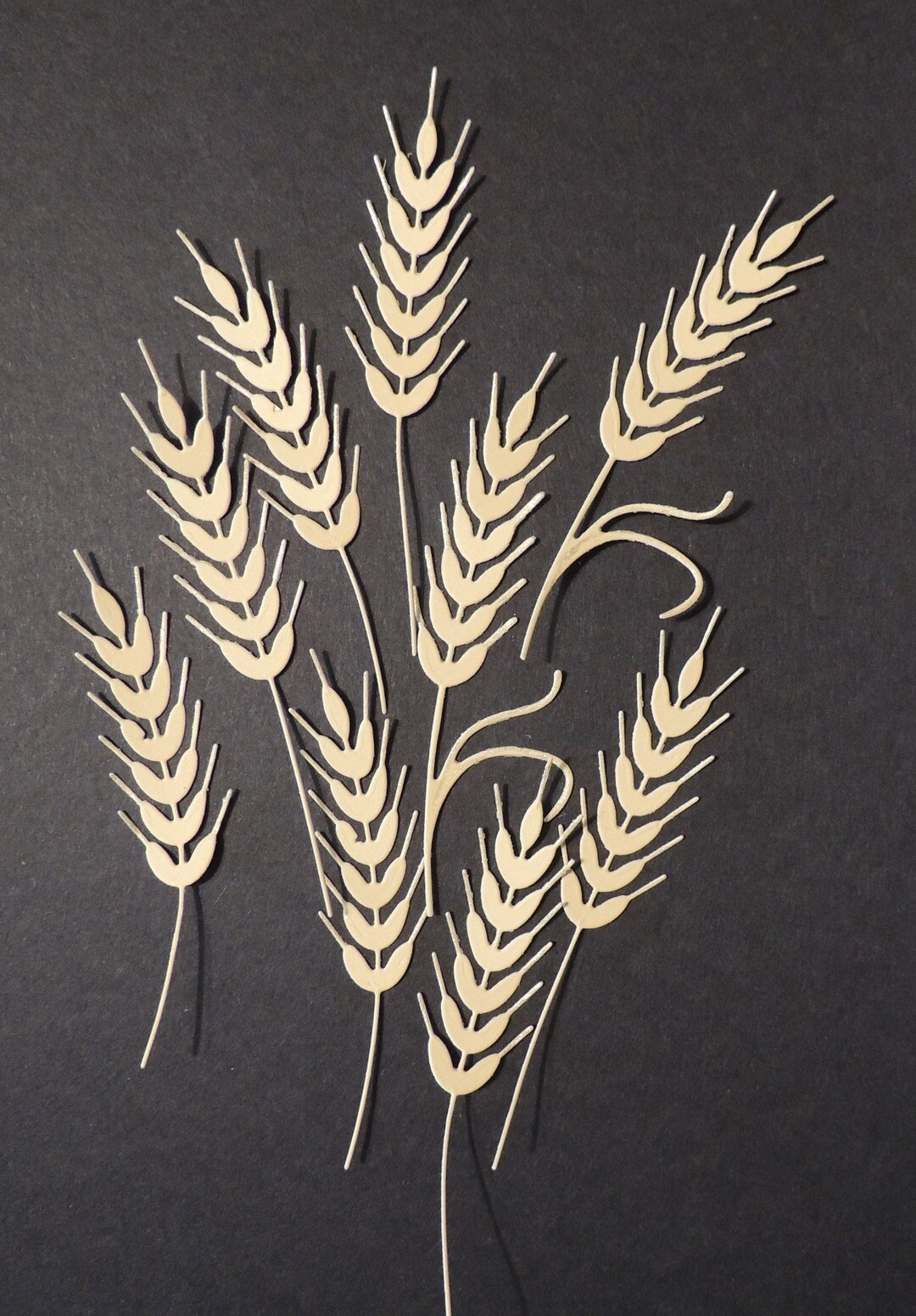 12 Wheat Die Cuts, Wheat Paper Embellishments, Wheat Paper Cutouts, Die ...