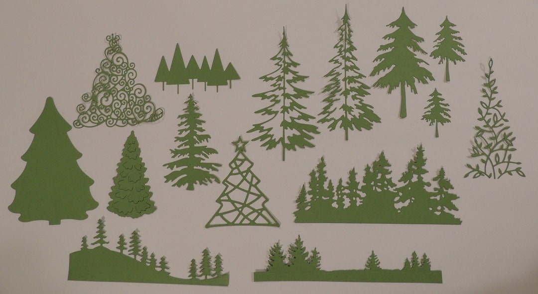 Pine Trees, Swirl Christmas Trees, and Pine Tree Strips/borders TO ...