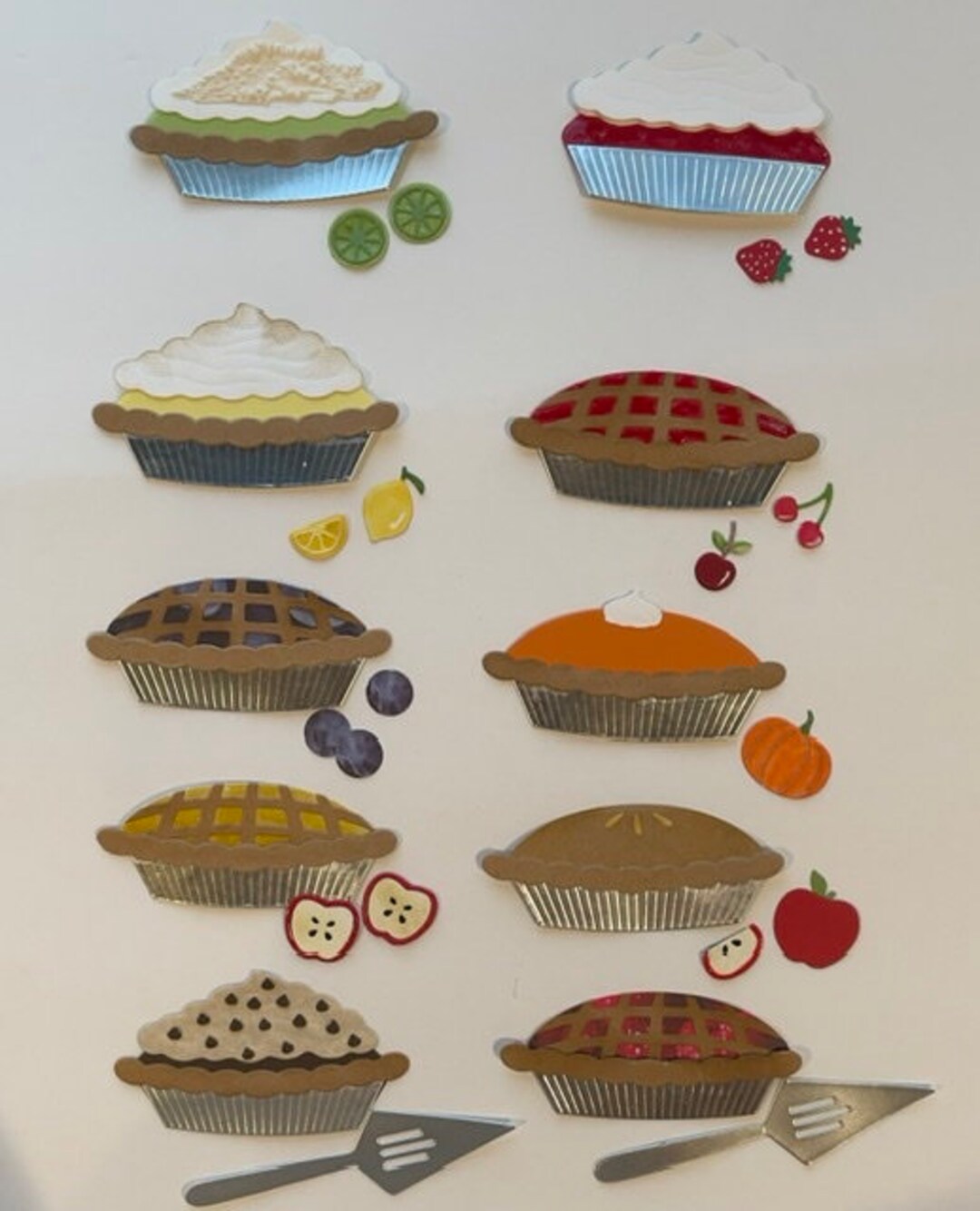 Pie Die Cuts, Fruit Pie Die Cuts, Paper Die Cuts, Pie Silhouette, Party ...