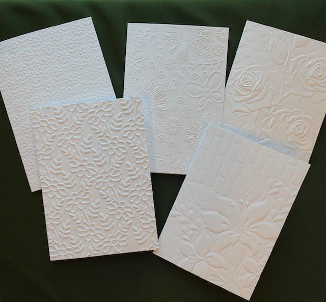 Embossed Greeting Cards, Blank Greeting Cards, White Embossed Cards ...