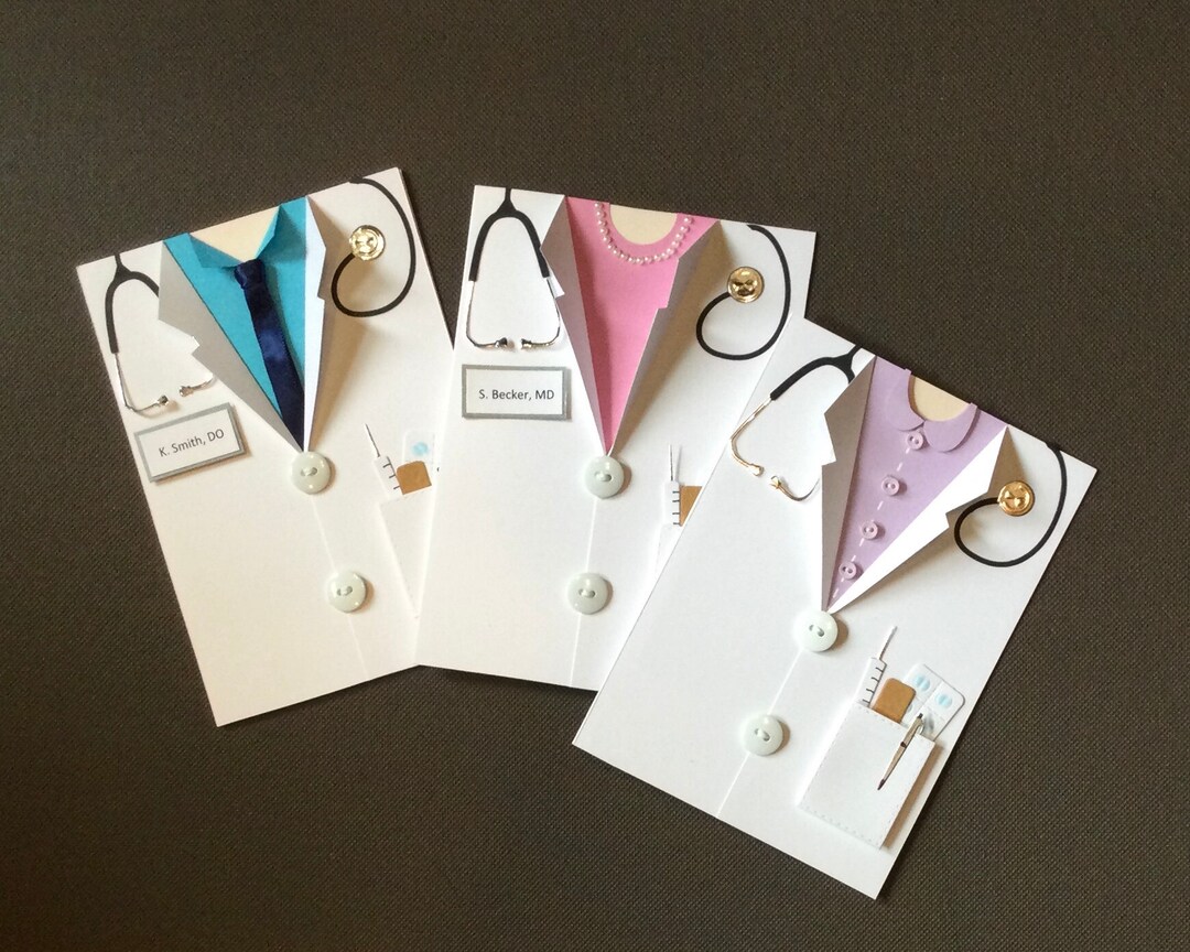 Handmade Doctor Card, Medical Card, Handmade Medical School Graduation ...