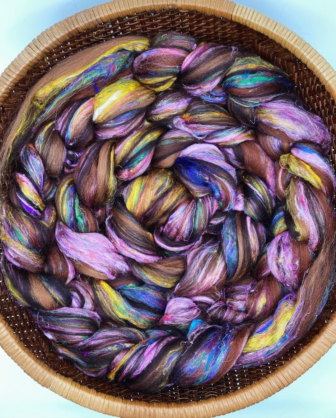 Let It Be Custom Roving, Mixed Fiber Art Braid, Fiber for Spinning ...
