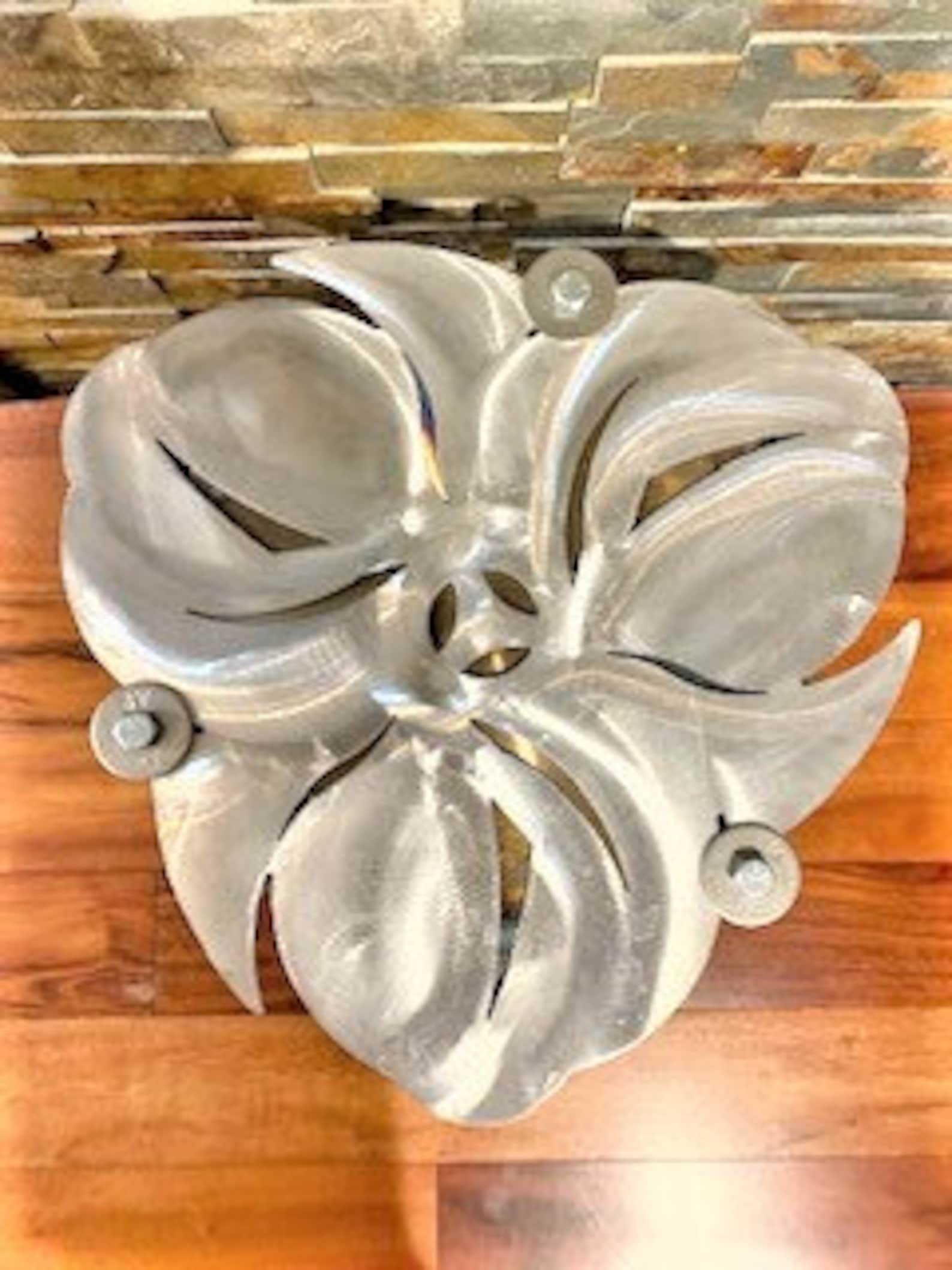 Unique Metal Plant Stand CNC Plasma Flower Design Accent - Etsy