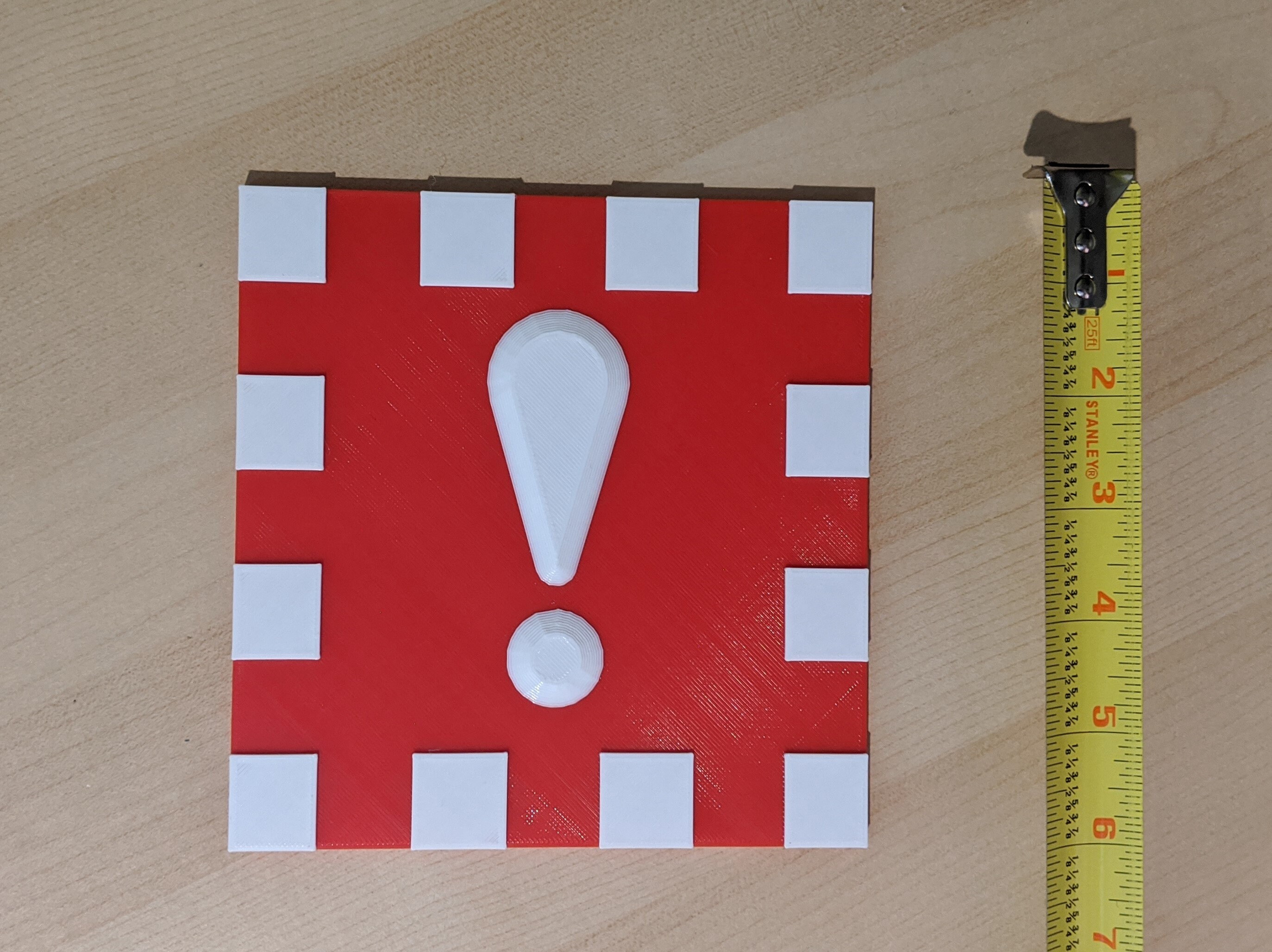 HUGE 3D Printed Exclamation Mark Box From Mario 64. Flying Cap | Etsy