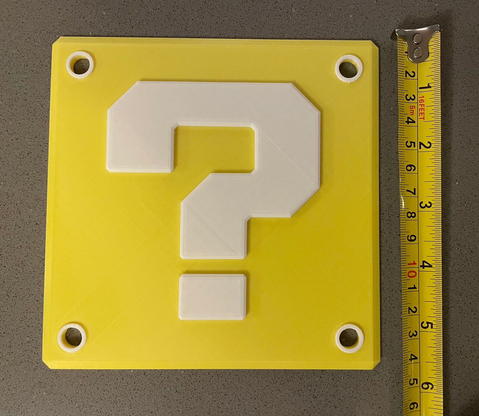 HUGE 3D Printed Question Mark Box Block From Mario Wall or | Etsy