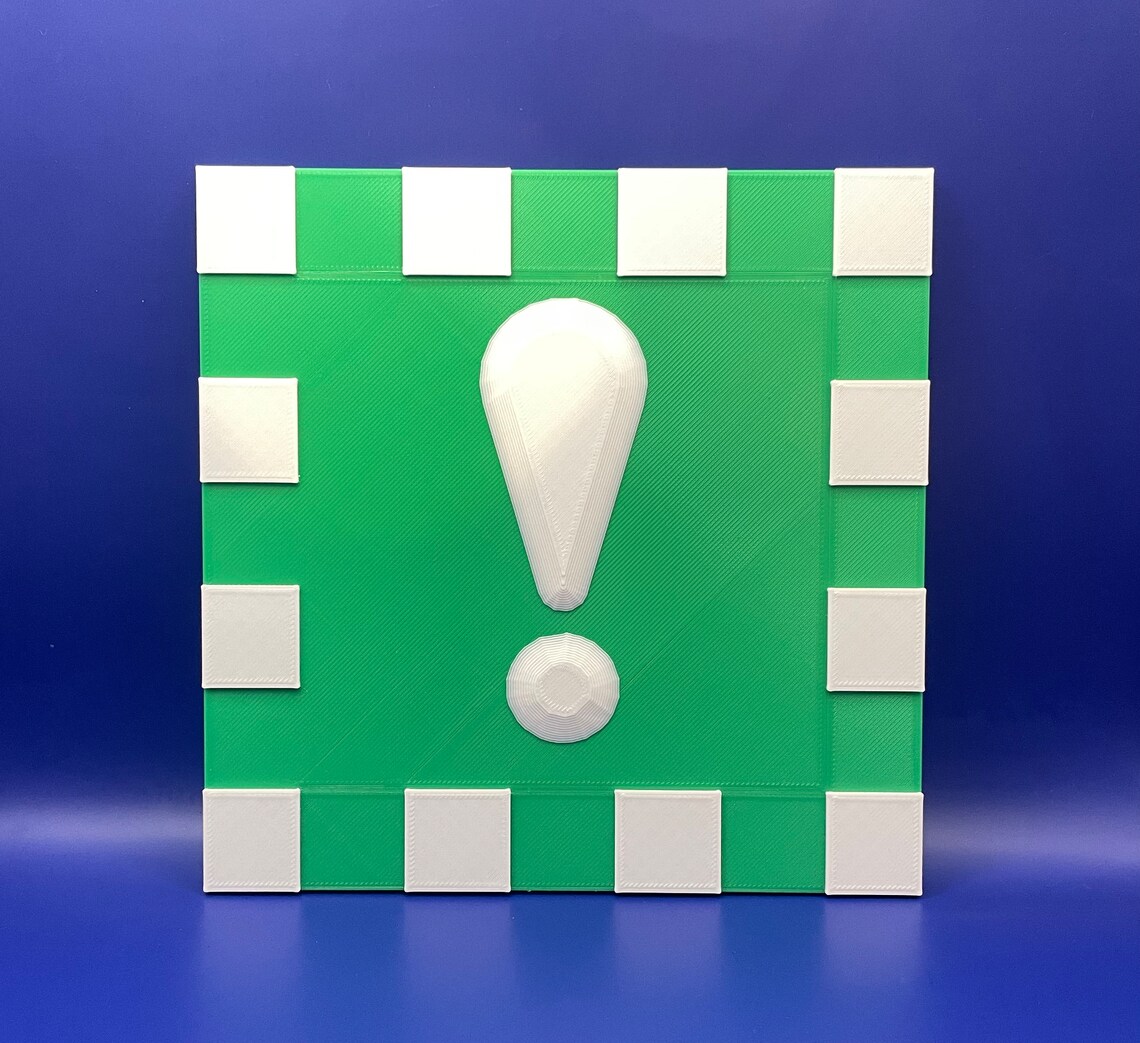 HUGE 3D Printed Exclamation Mark Box From Mario 64. Flying Cap - Etsy ...