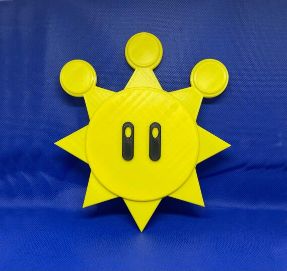 HUGE 3D Printed Sunshine Sprite From Mario Wall or Shelf Art - Etsy