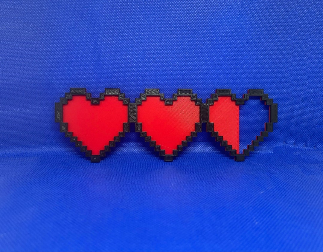 8-bit Link Health Heart Life Meter Bar - Etsy