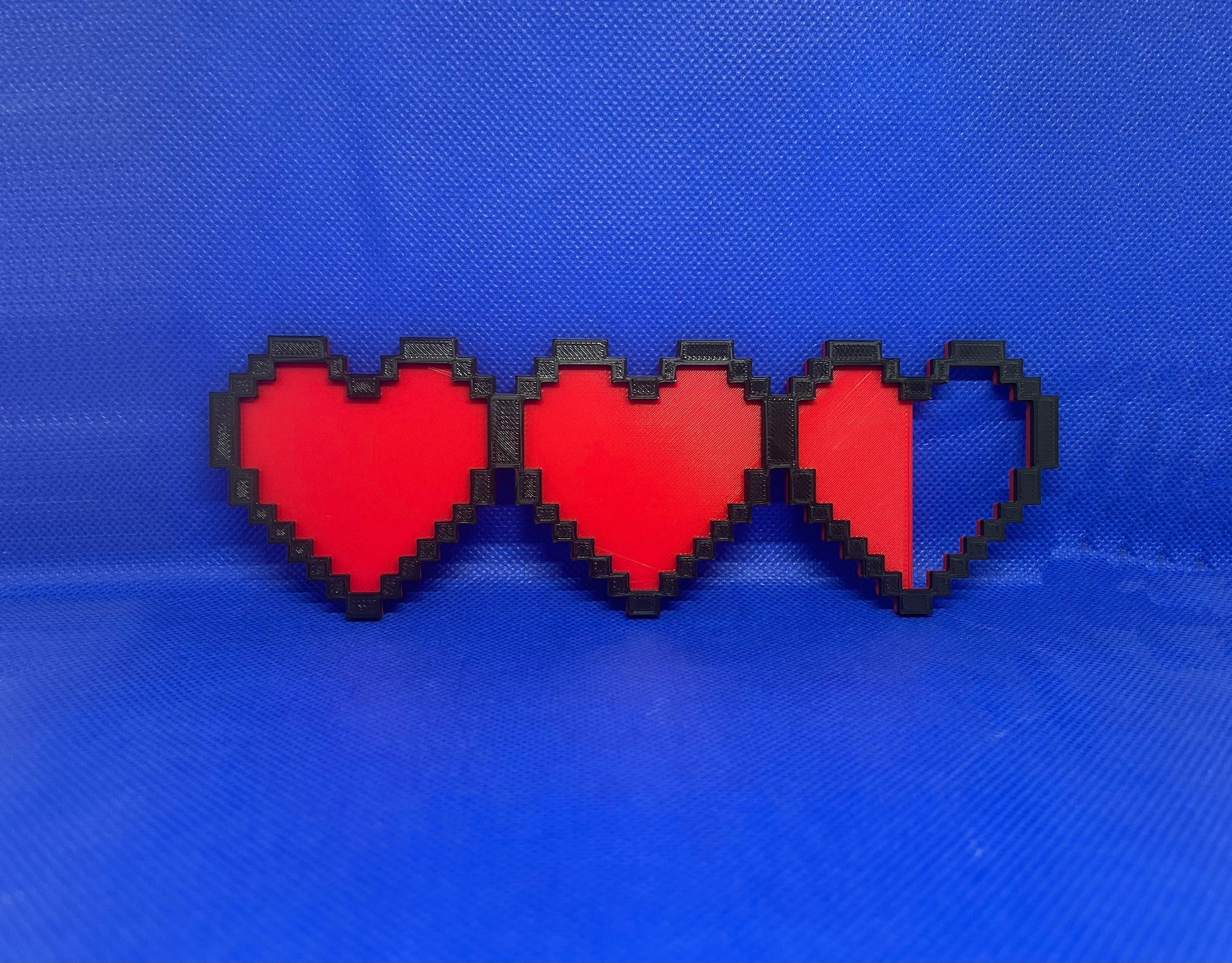 8-bit Link Health Heart Life Meter Bar - Etsy