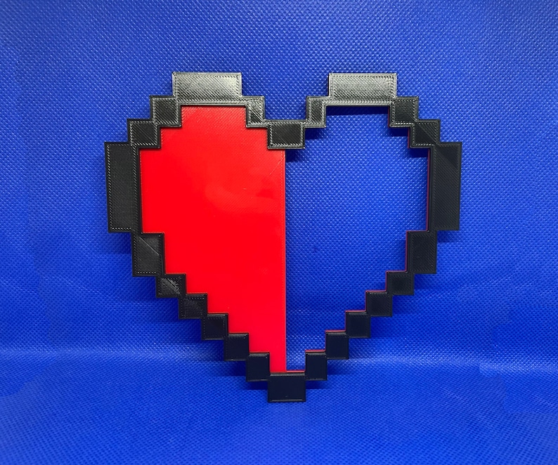 8-bit Health Link Heart Full or Half Heart - Etsy