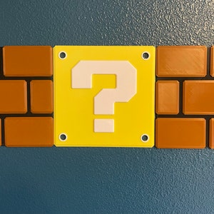 HUGE 3D Printed Question Mark Box Block From Mario Wall or Shelf Art - Etsy
