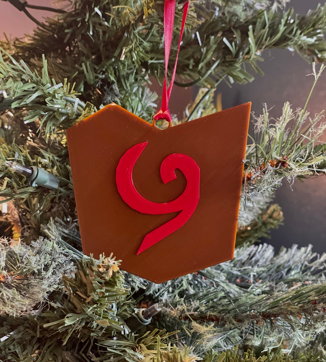 3D Printed Link or Zelda Deku Shield Christmas Tree Ornament - Etsy