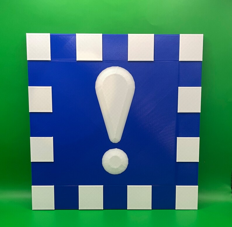 HUGE 3D Printed Exclamation Mark Box From Mario 64. Flying Cap - Etsy