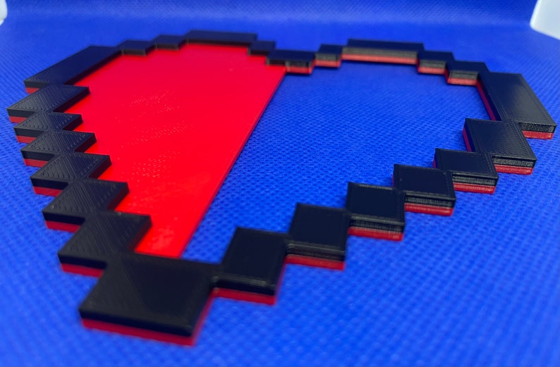8-bit Health Link Heart Full or Half Heart - Etsy