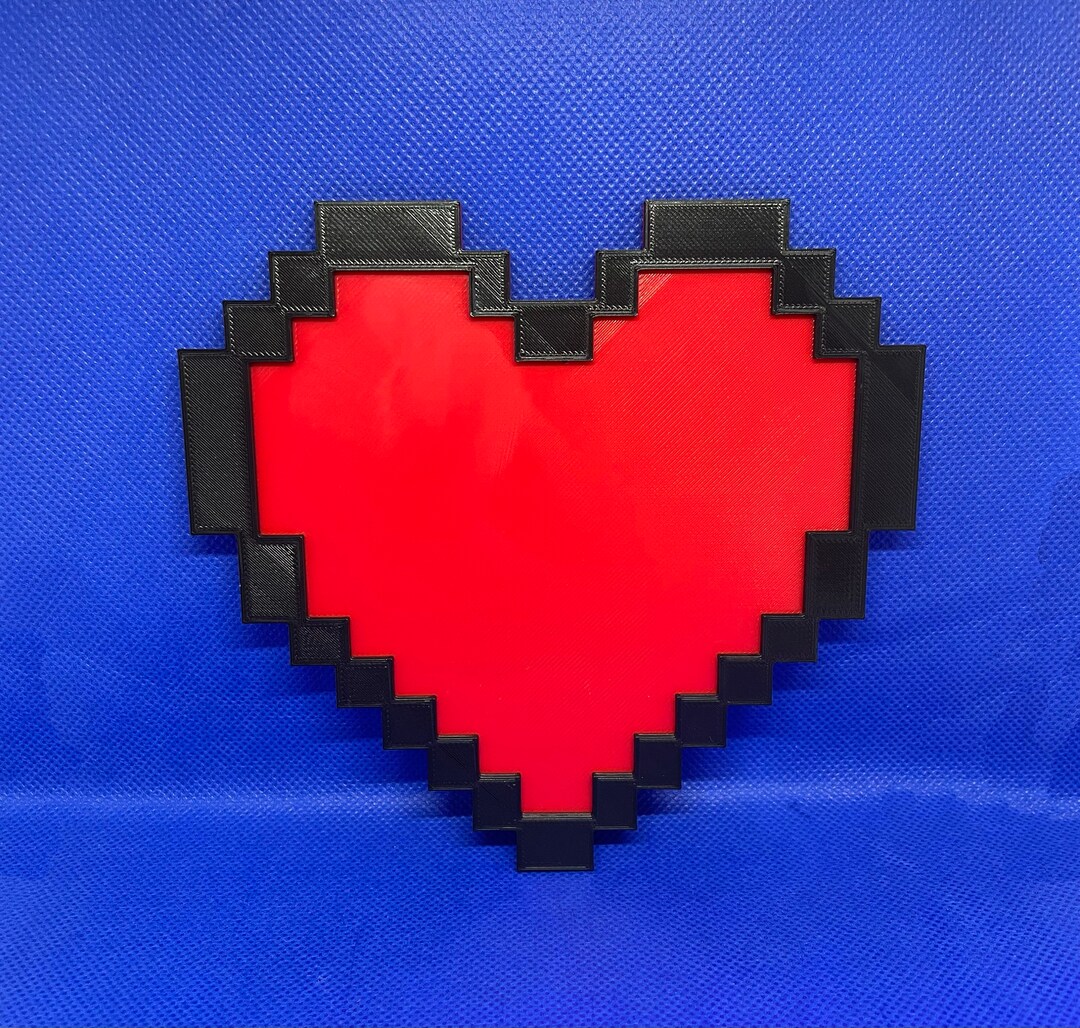 8-bit Health Link Heart Full or Half Heart - Etsy