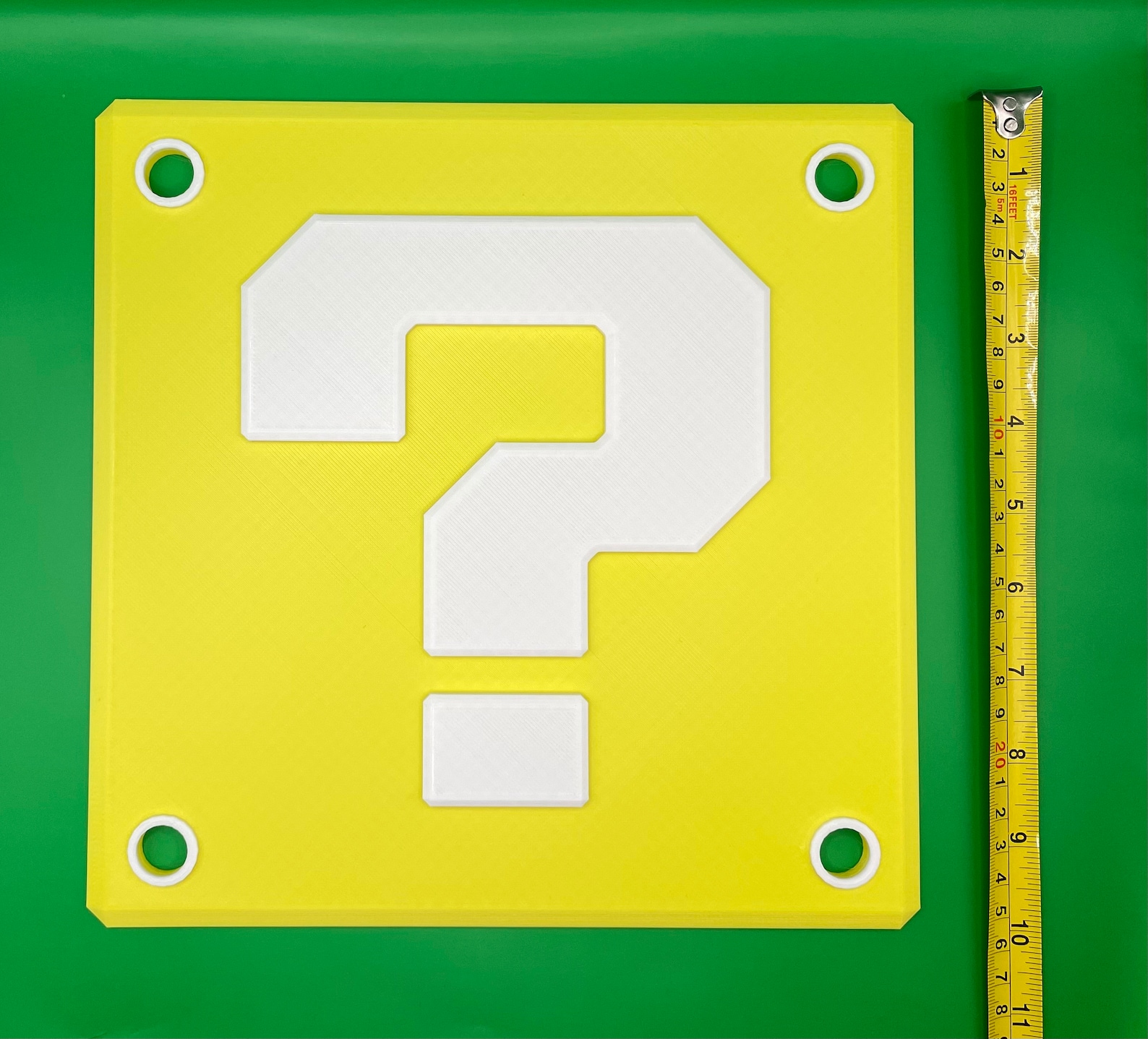HUGE 3D Printed Question Mark Box Block From Mario Wall or - Etsy