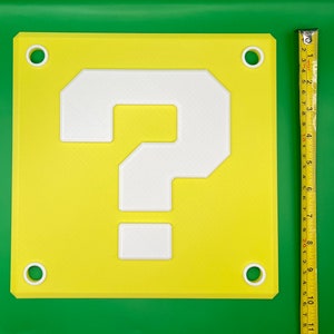 HUGE 3D Printed Question Mark Box Block From Mario Wall or Shelf Art - Etsy