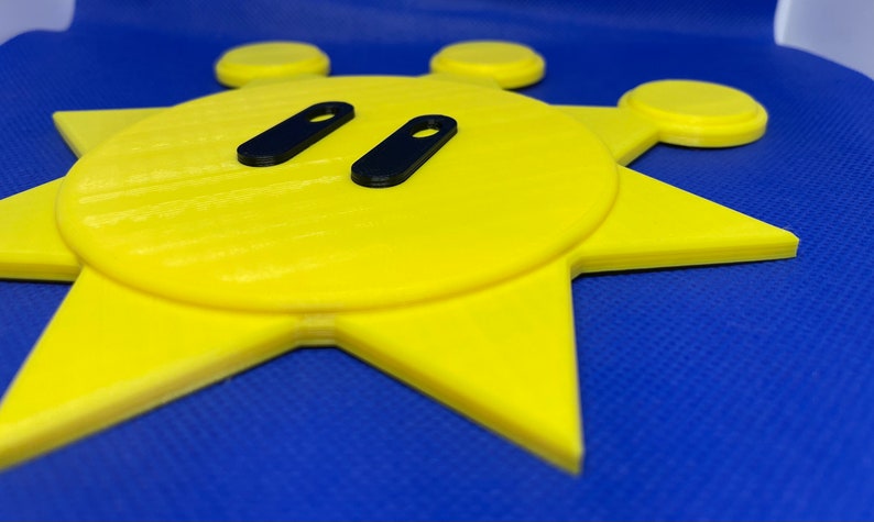 HUGE 3D Printed Sunshine Sprite From Mario Wall or Shelf Art - Etsy