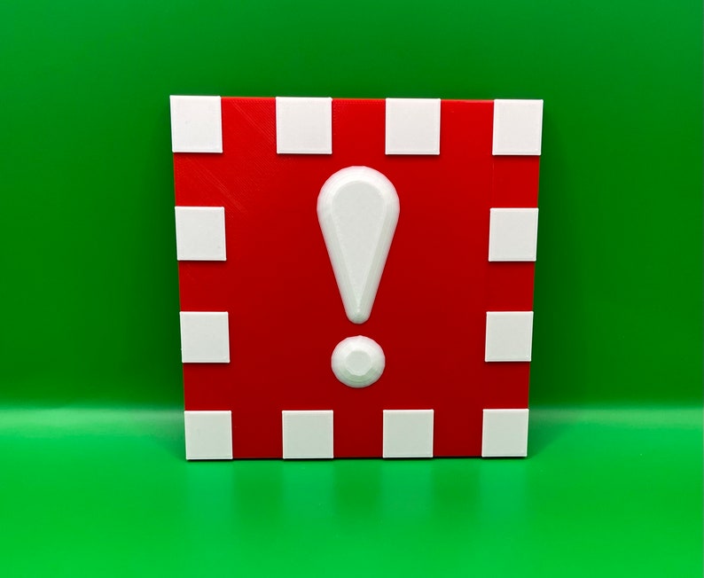 HUGE 3D Printed Exclamation Mark Box From Mario 64. Flying Cap - Etsy