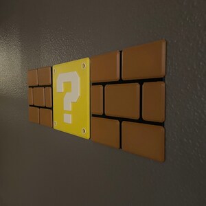 HUGE 3D printed brick block from Mario for wall or shelf art | Etsy