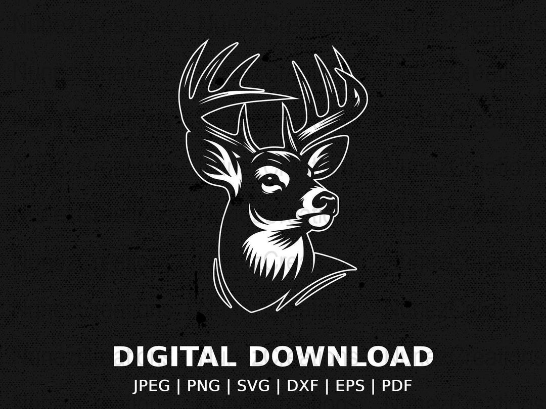 Whitetail Buck Deer SVG | Hunting SVG | Deer Head SVG | Wildlife Svg ...