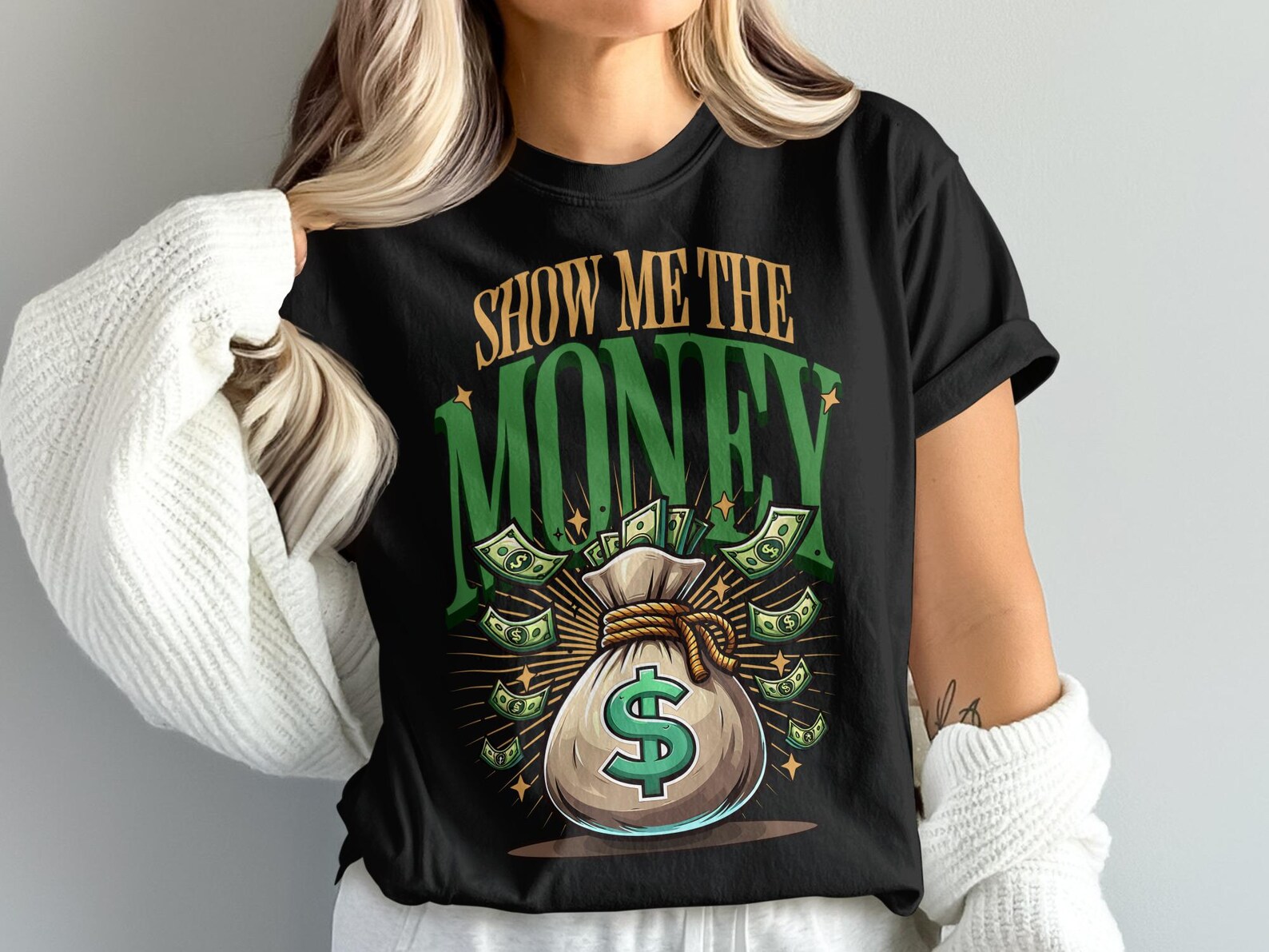 Show Me the Money Digital Download, Money Bag Clipart, Wealth Png ...