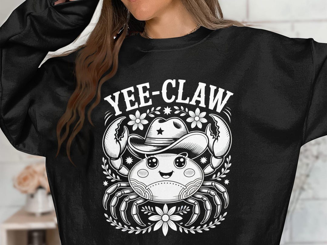 Yee Claw Crab Digital Download, Cowboy Crab, Cute Crab Png, Funny Crab ...