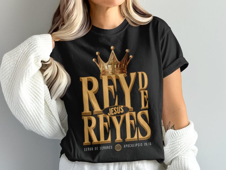 Rey De Reyes Digital PNG, Christian Shirt Design, Jesus Christ Art ...