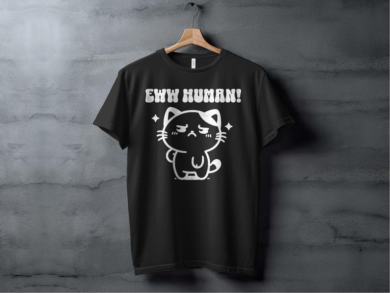 Funny Cat PNG, Cute Cat Clipart, Kawaii Cat Digital Download, Eww Human ...