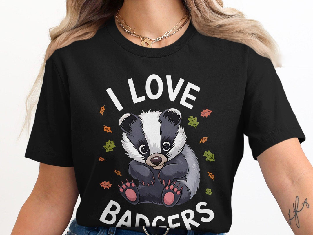Cute Badger Graphic Tee, Adorable Badger Lover Shirt, Nature Enthusiast ...