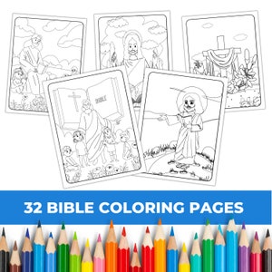 Faith-filled Fun: Bible Coloring Pages for Children and Adults, Color ...