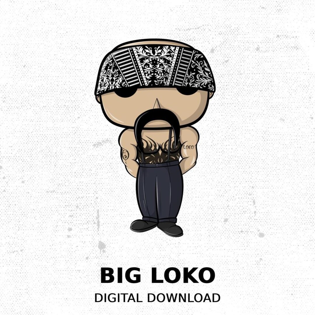 Lil Veterano Big Loko PNG Digital Art, Custom Cholo Drawing, Home Lil ...