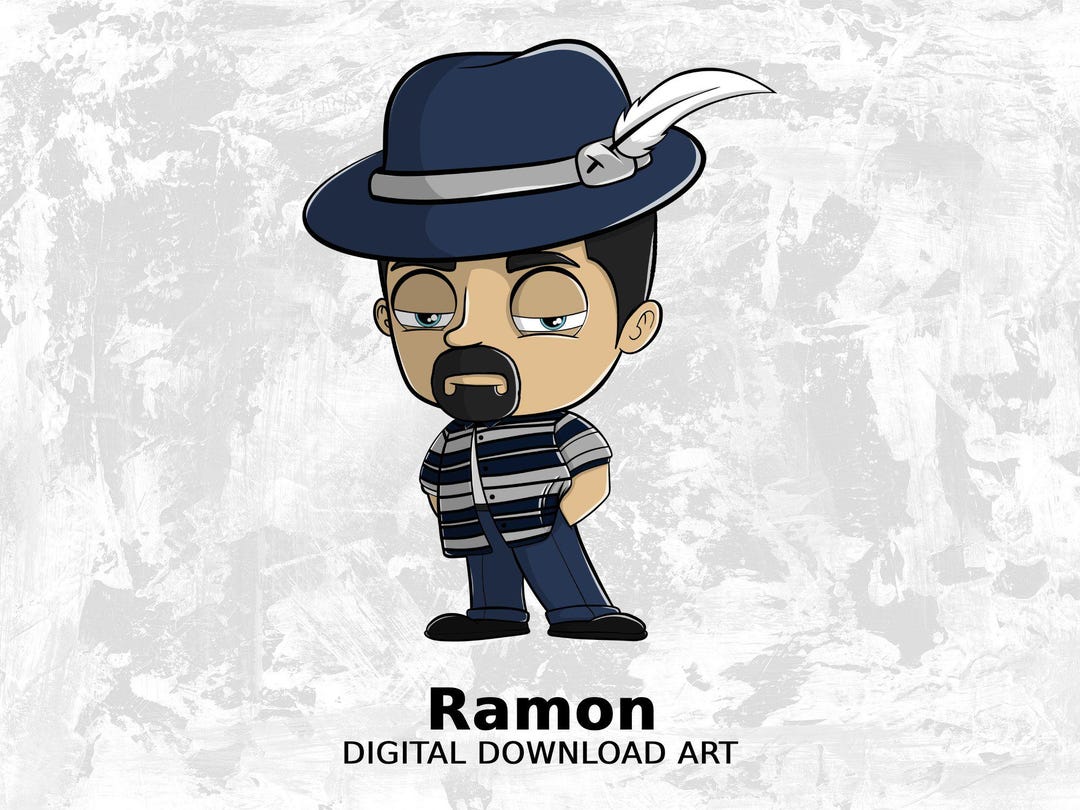 Ramon Latino Homie Style Digital Art Download, Custom Cartoon Character ...