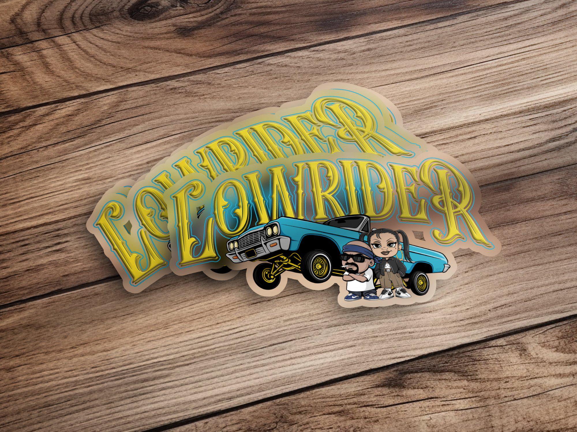 Lowrider Car Digital Art, Cholo Chola Clipart, Street Culture Design ...