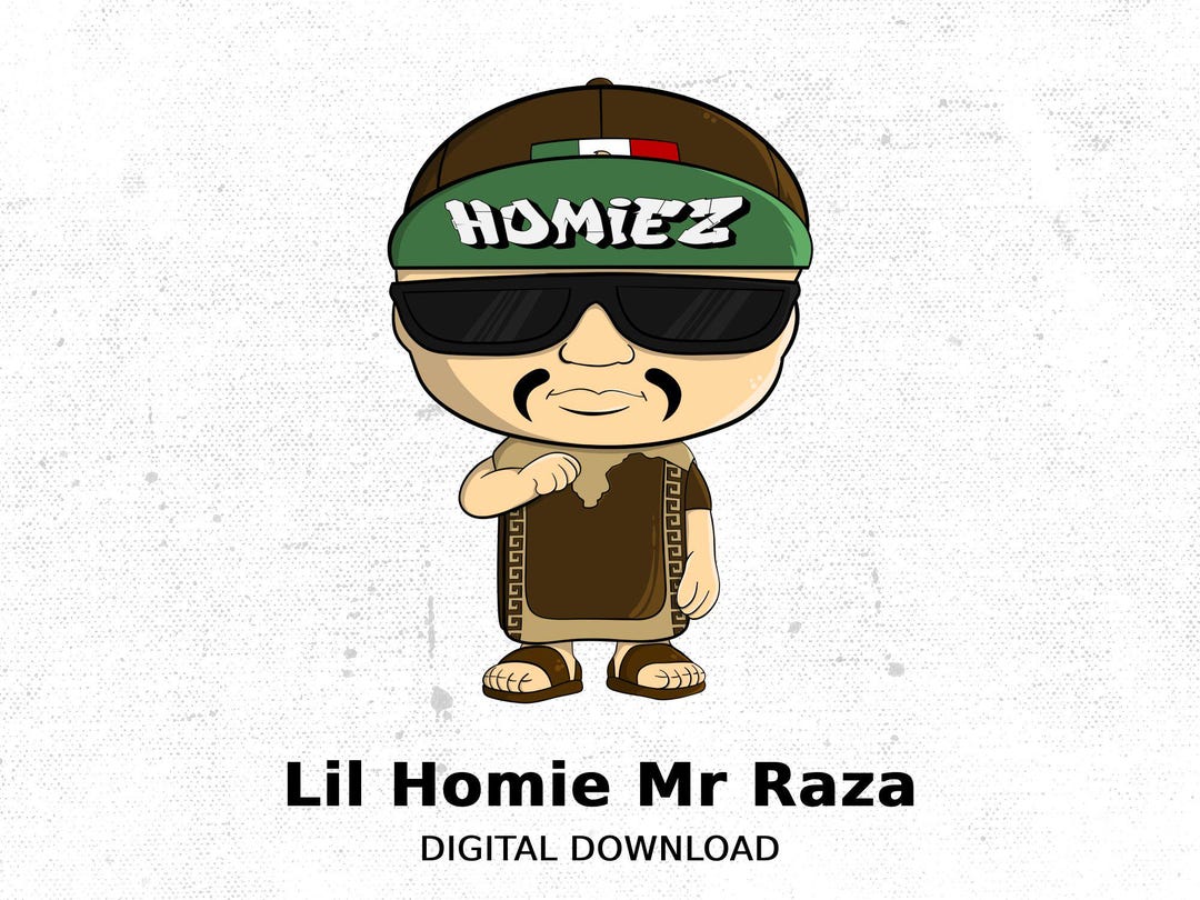 Lil Homie Mr Raza Digital Art Print | Chicano Style Wall Decor ...