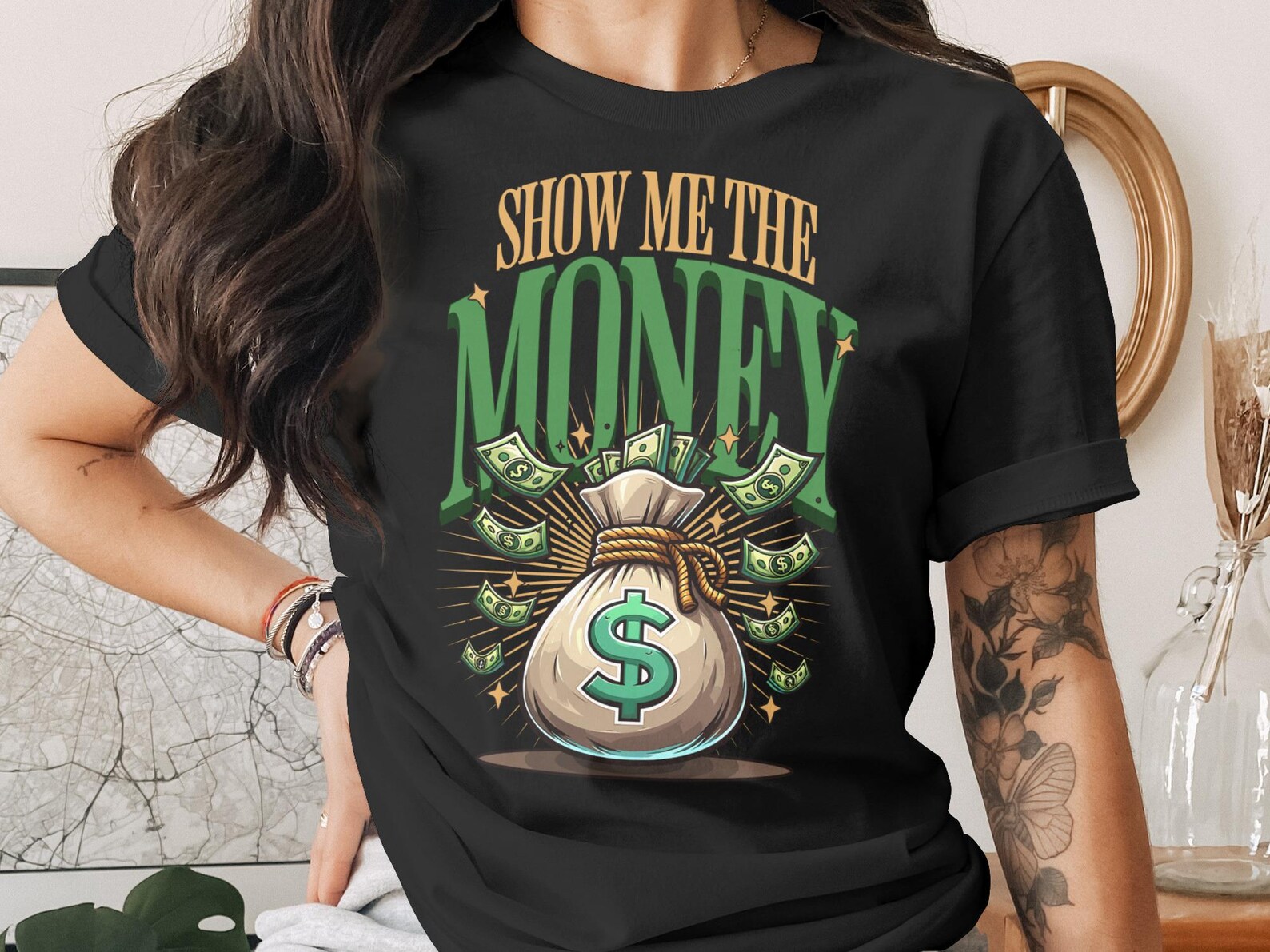 Show Me the Money Digital Download, Money Bag Clipart, Wealth Png ...