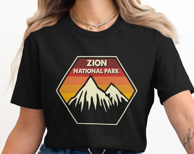 Zion National Park Shirt, National Parks Tshirt, Vintage Mountain T ...