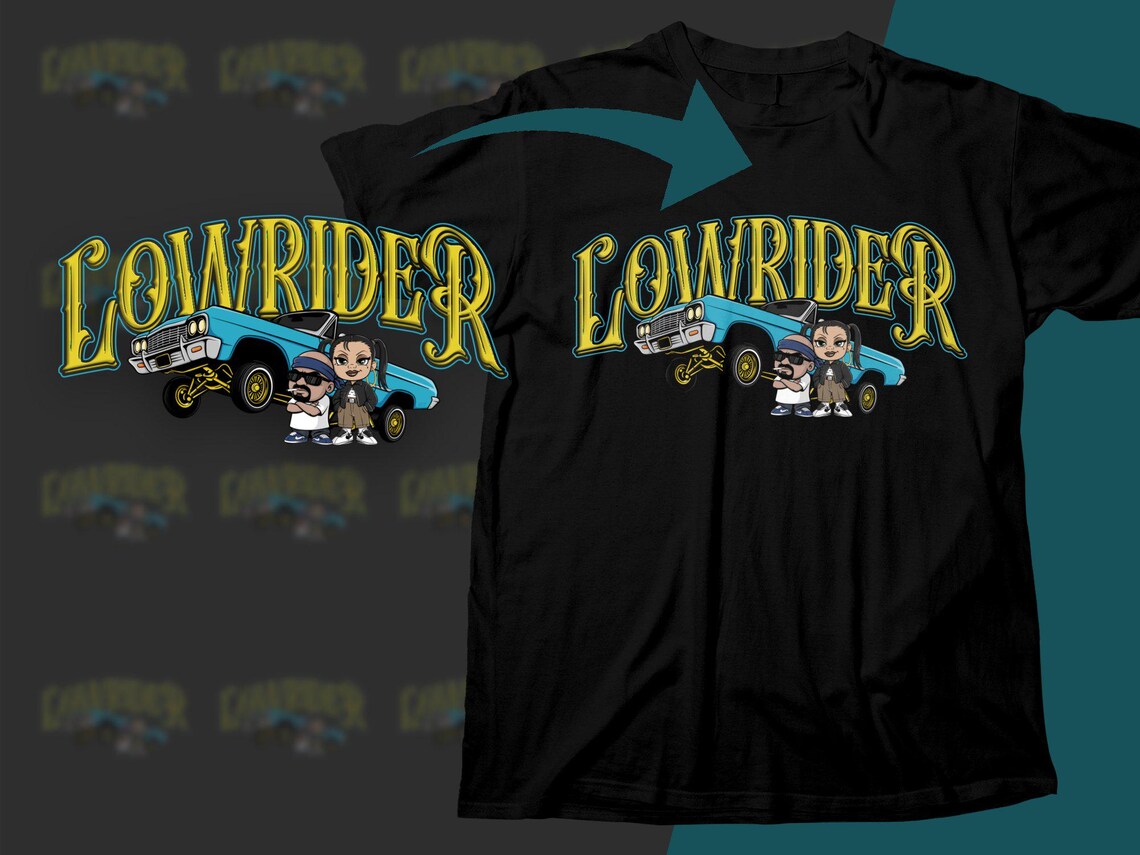 Lowrider Car Digital Art, Cholo Chola Clipart, Street Culture Design ...