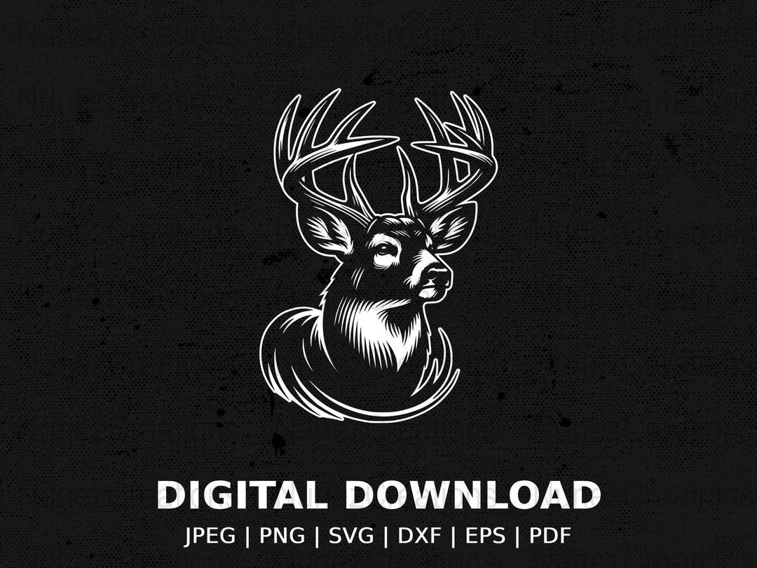 Whitetail Buck Deer SVG | Hunting SVG | Deer Head SVG | Wildlife Svg ...