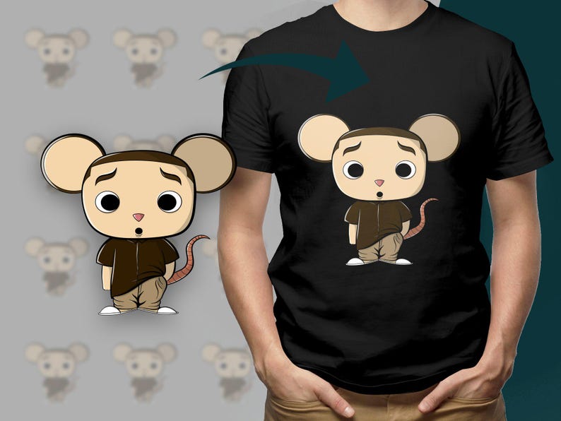 Lil Homie Lil Mousey Printable Art - Cute Digital Download Wall Decor ...