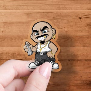 Lil Crazy Vato Chicano Cholo Homies Clip Art, Hand Drawn Digital Art ...