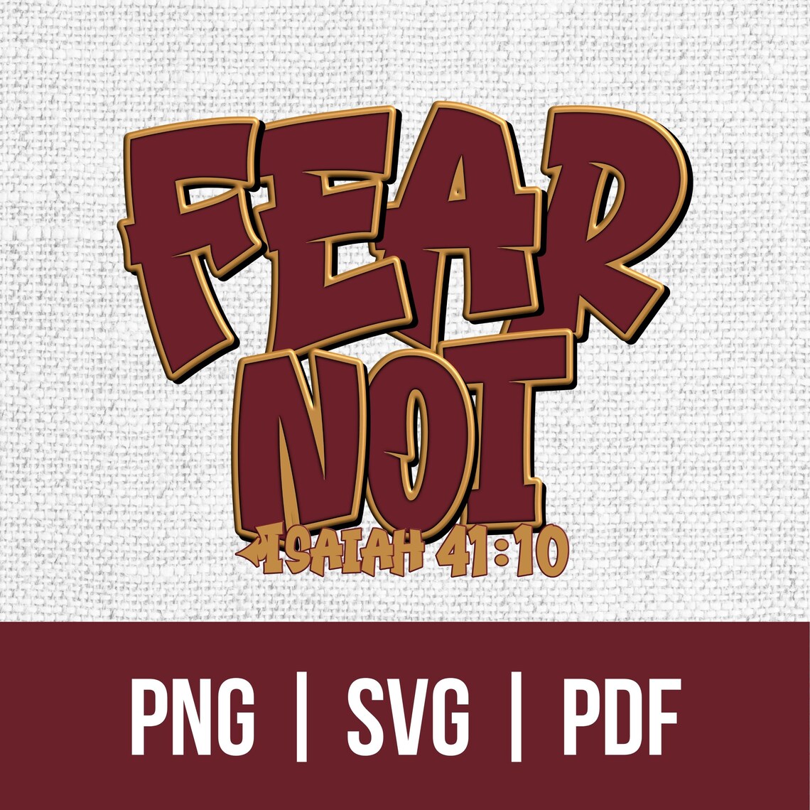 Fear Not Png Svg, Religious Sticker Style Png, Bible Verse Png ...