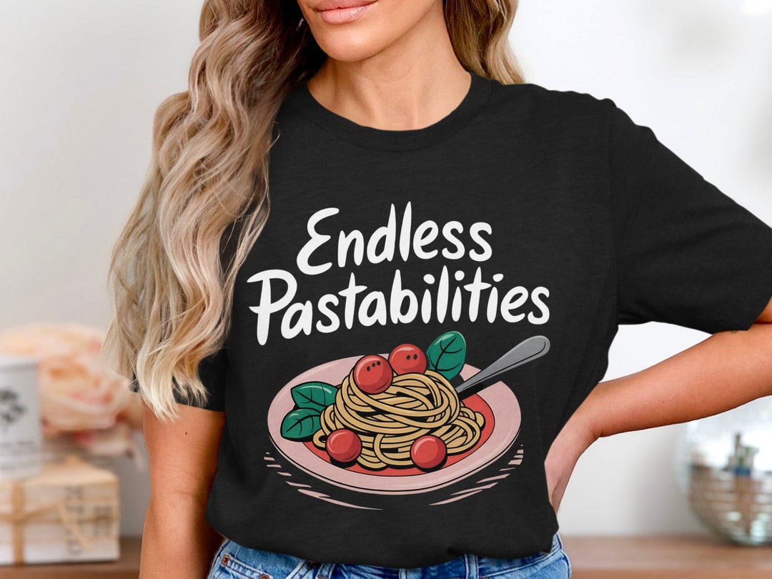 Funny Spaghetti T-shirt, Cartoon Pasta Graphic Tee, Food Lover Shirt ...