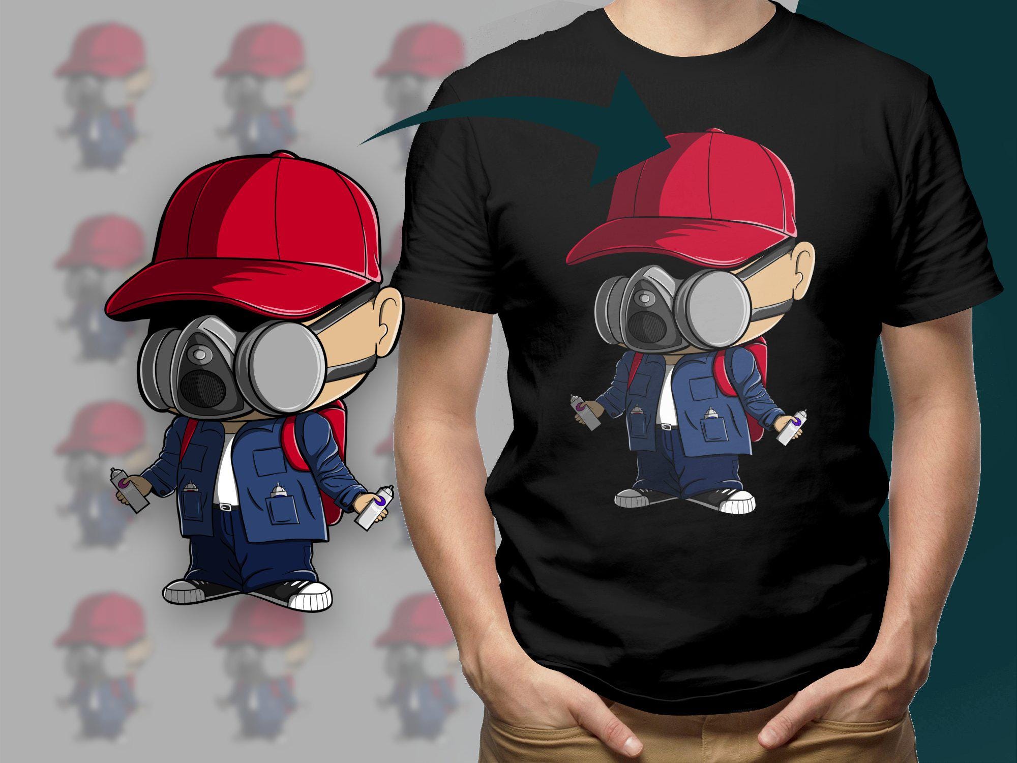 Lil Homie Mad Bomber Digital Art Print Retro Urban Illustration ...