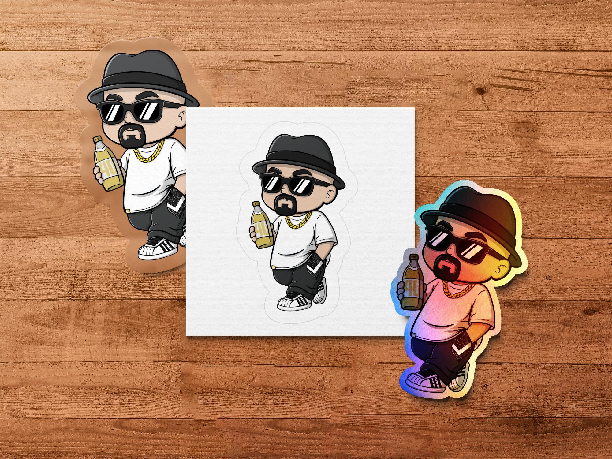 Cholo Cartoon Digital Download, Gangster Clipart PNG, Lowrider Art ...