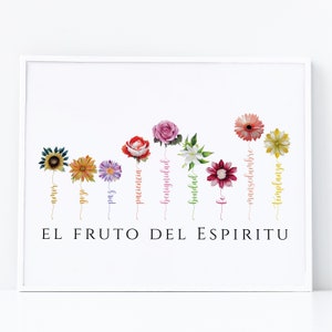 El Fruto Del Espíritu, Spanish Fruit of the Spirit, Spanish Printable ...
