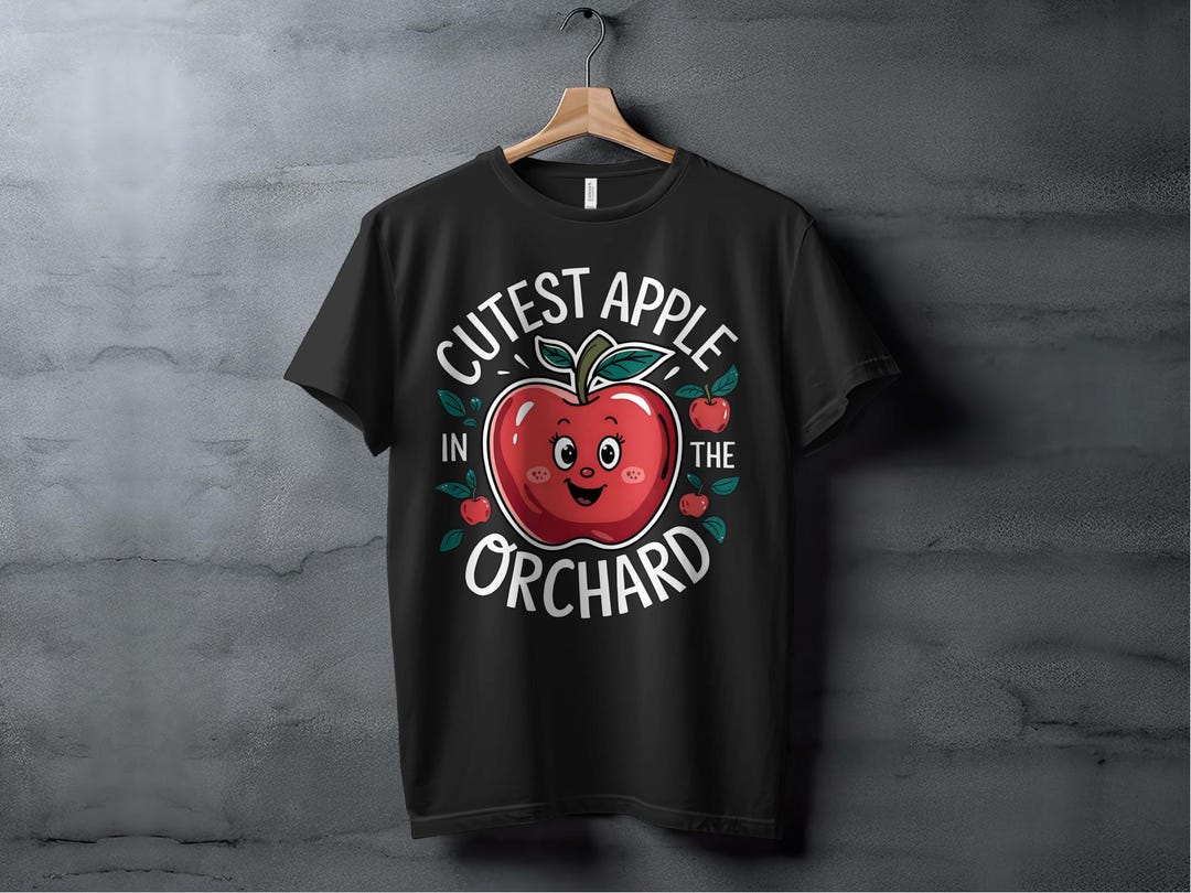 Cute Apple Orchard Graphic Tee, Funny Fruit T-shirt, Orchard Apple Tee ...