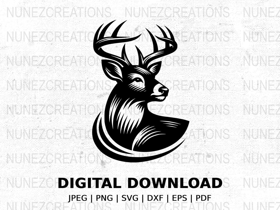Whitetail Buck Deer SVG | Hunting SVG | Deer Head SVG | Wildlife Svg ...