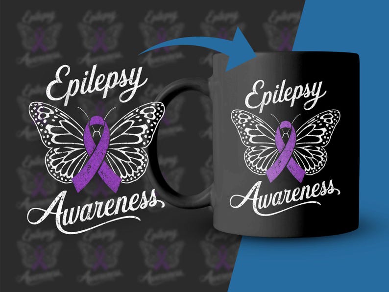 Epilepsy Awareness Butterfly Ribbon Digital Art Poster, Purple Ribbon ...